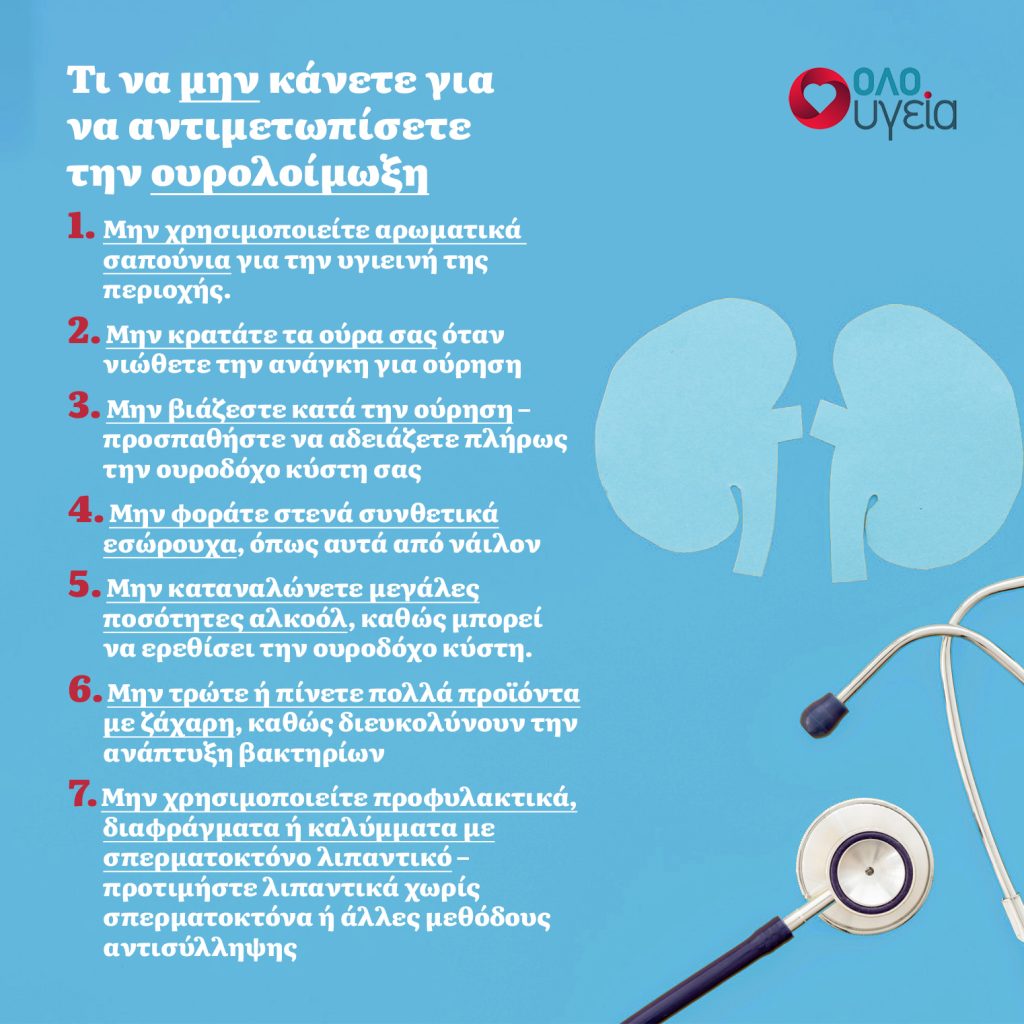 Τι απαγορεύεται στην ουρολοίμωξη - Θεραπεία με αντιβίωση και χωρίς ...